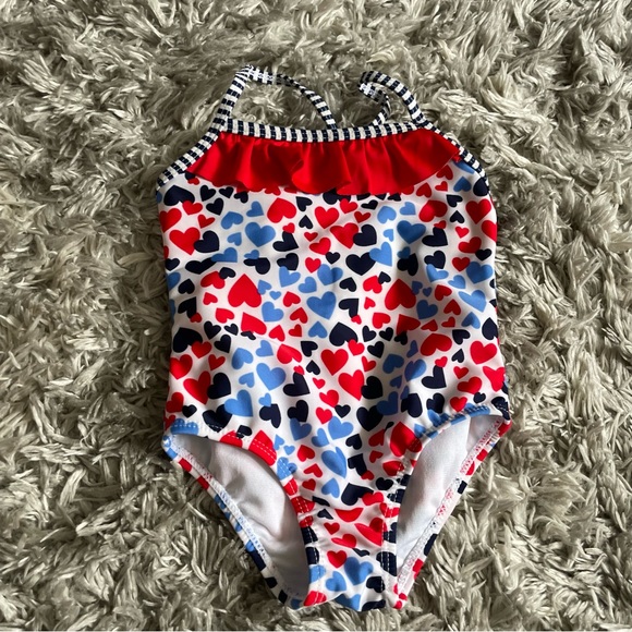 healthtex | Swim | Healthtex Girls Size 8 Months One Piece Swimsuit Red ...